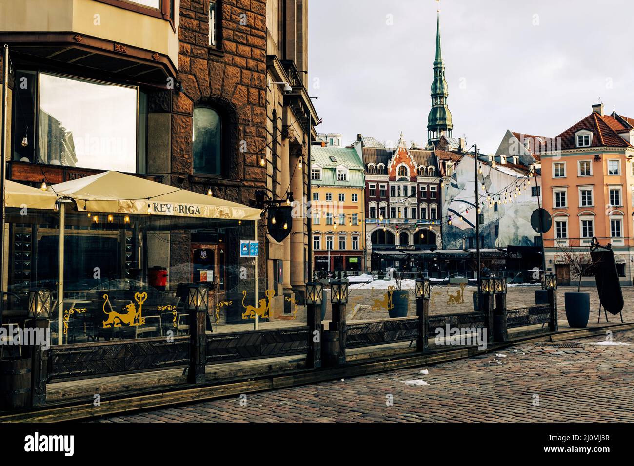Riga Old Town. Medieval Gothic Architecture. Riga the capital of Latvia ...