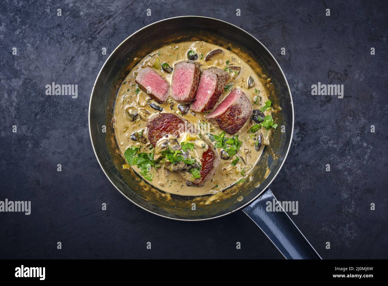 Traditional barbecue dry aged angus roast beef steak natural with ...