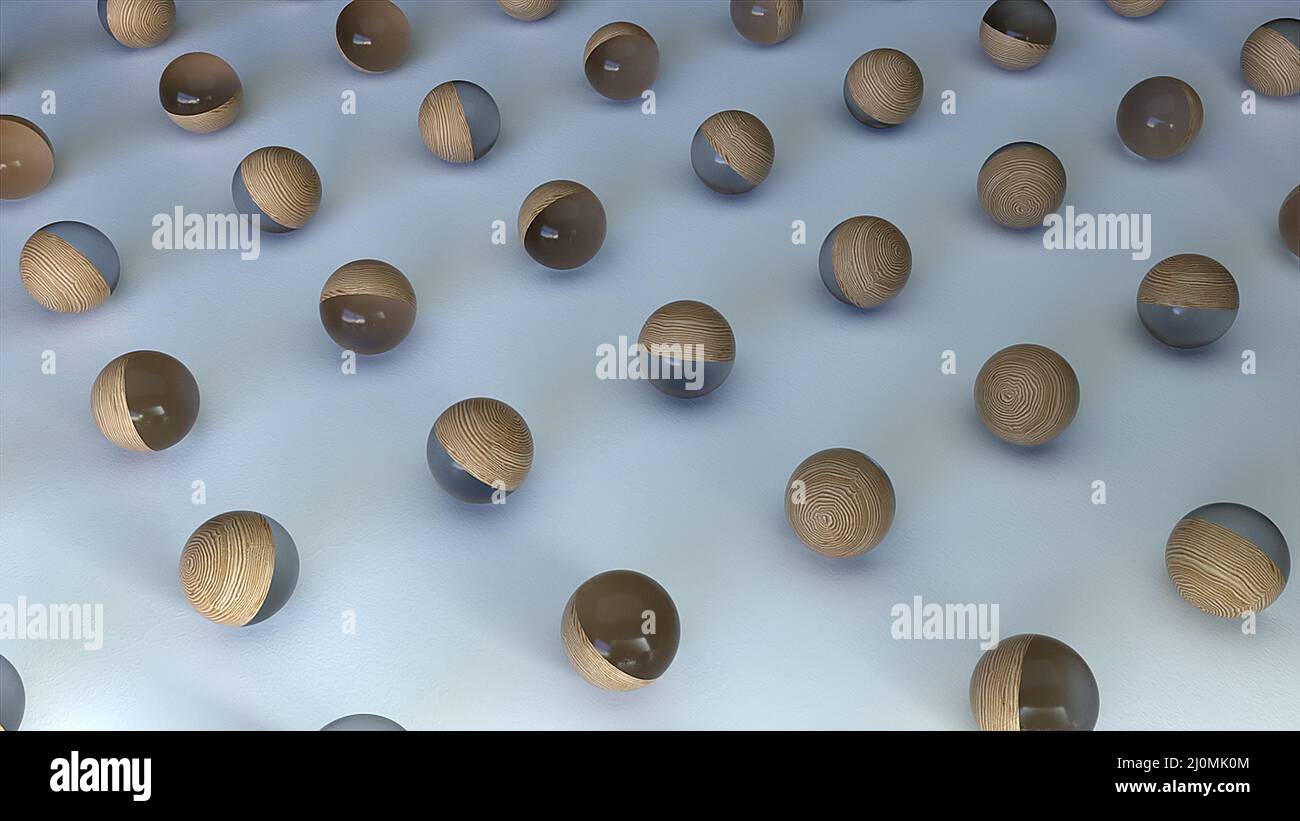 Wooden glass rows spheres hi-res stock photography and images - Alamy
