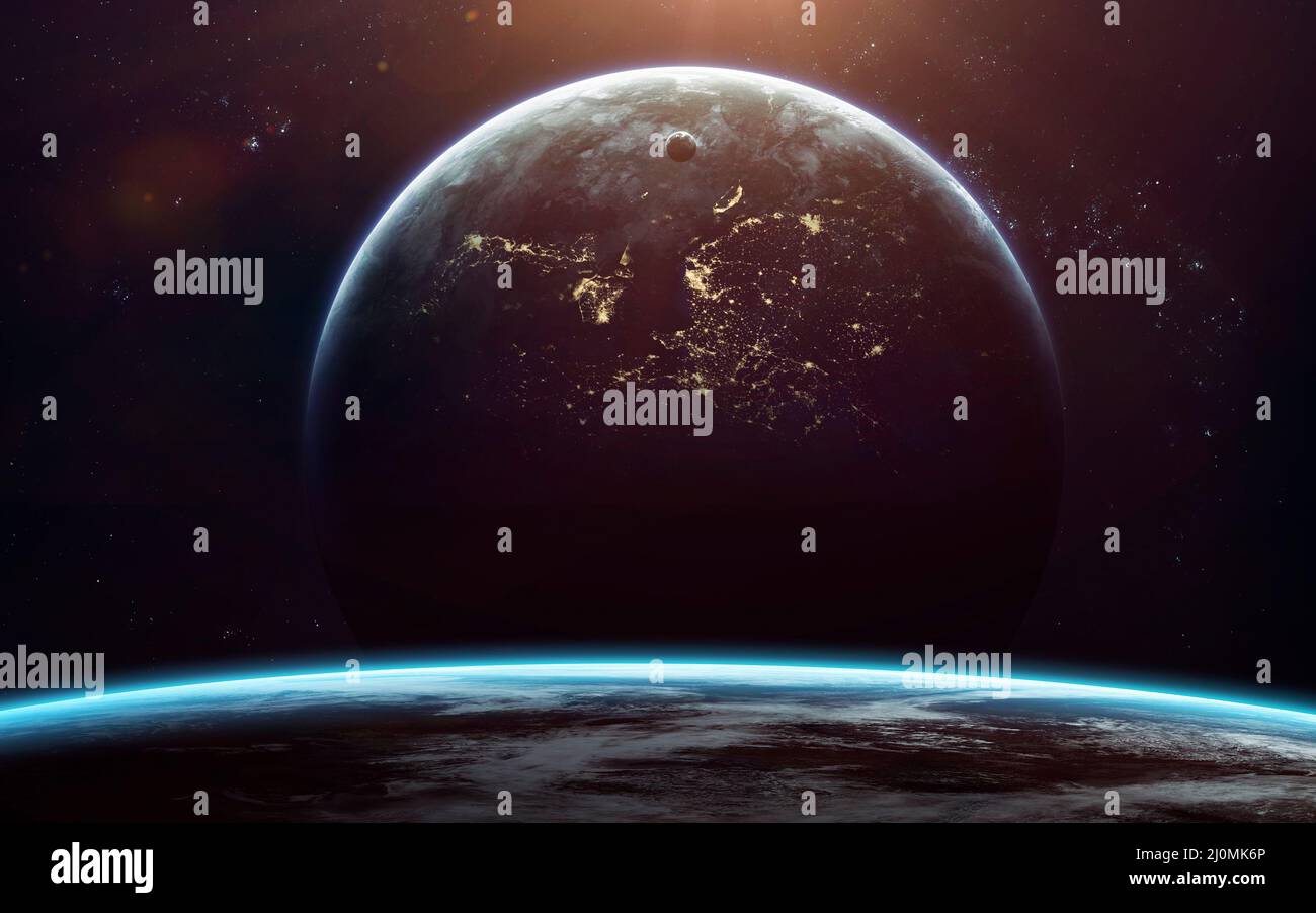Science fiction space wallpaper, incredibly beautiful planets, galaxies ...