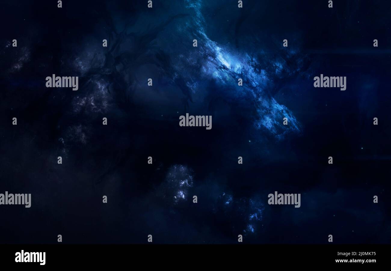 Science fiction space wallpaper, awesome nebula somewhere in dark deep ...