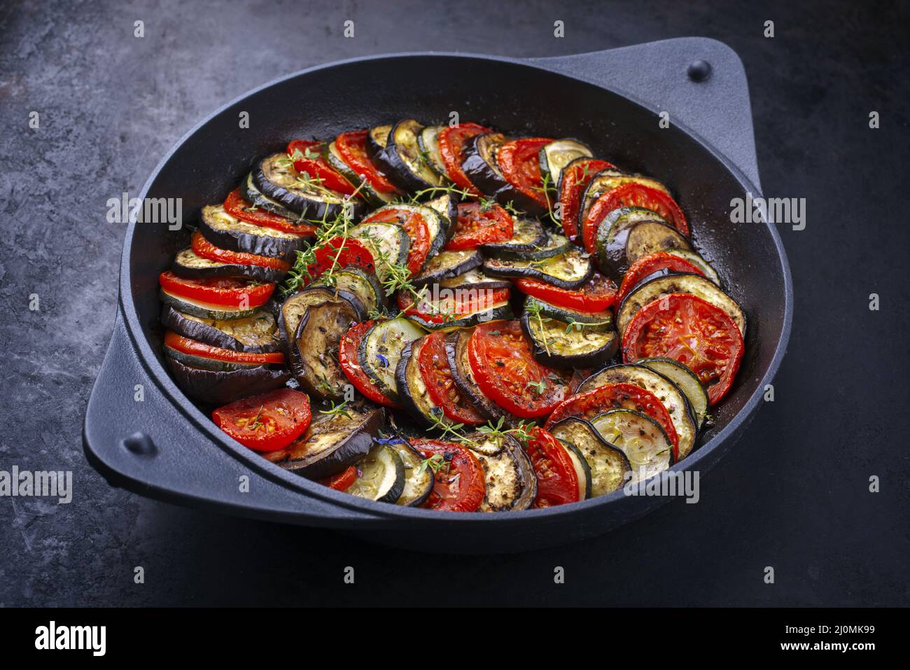 Modern style traditional French ratatouille with tomatoes Stock Photo ...