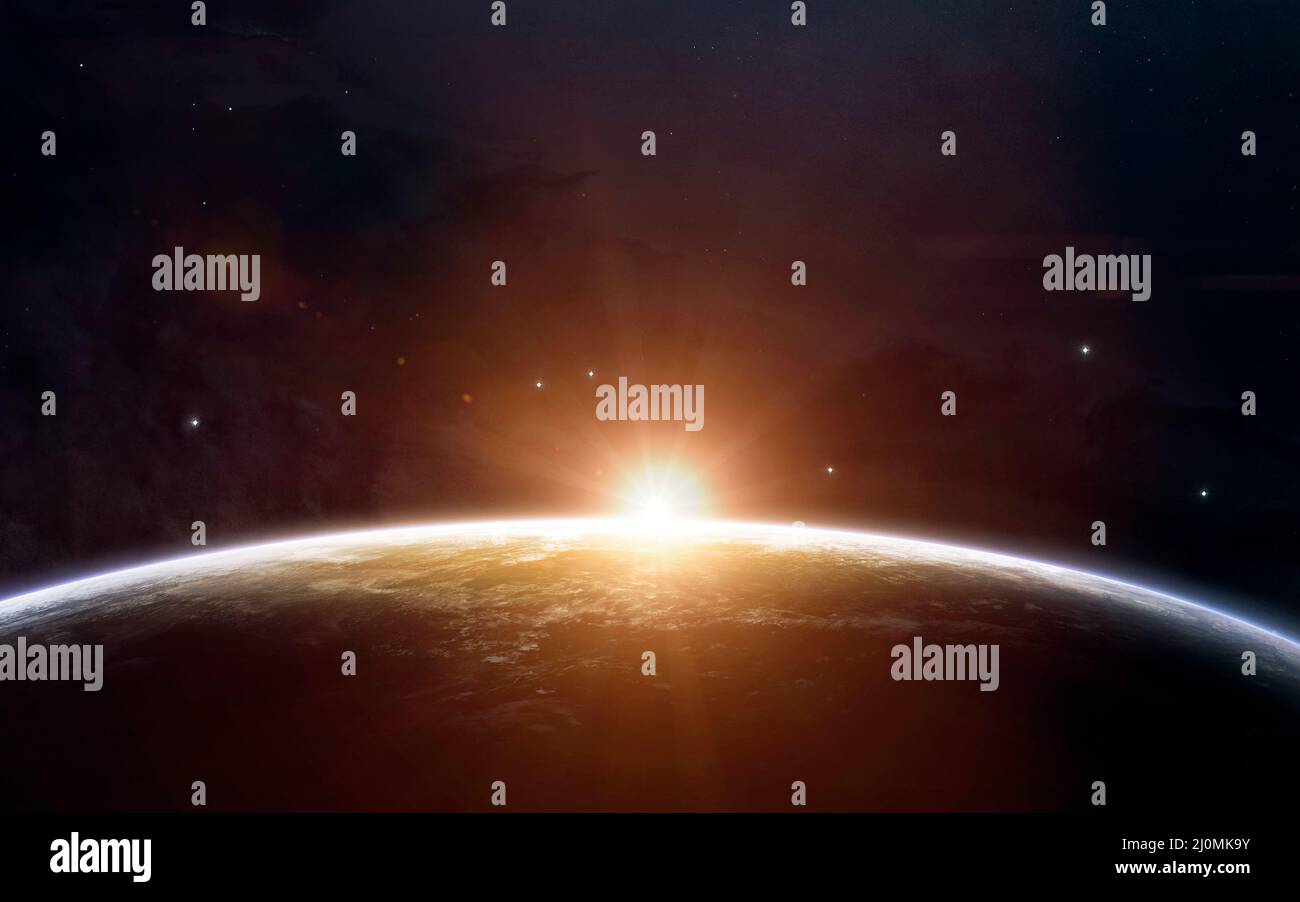 Beauty of Earth sunrise. Science fiction space wallpaper, incredibly ...