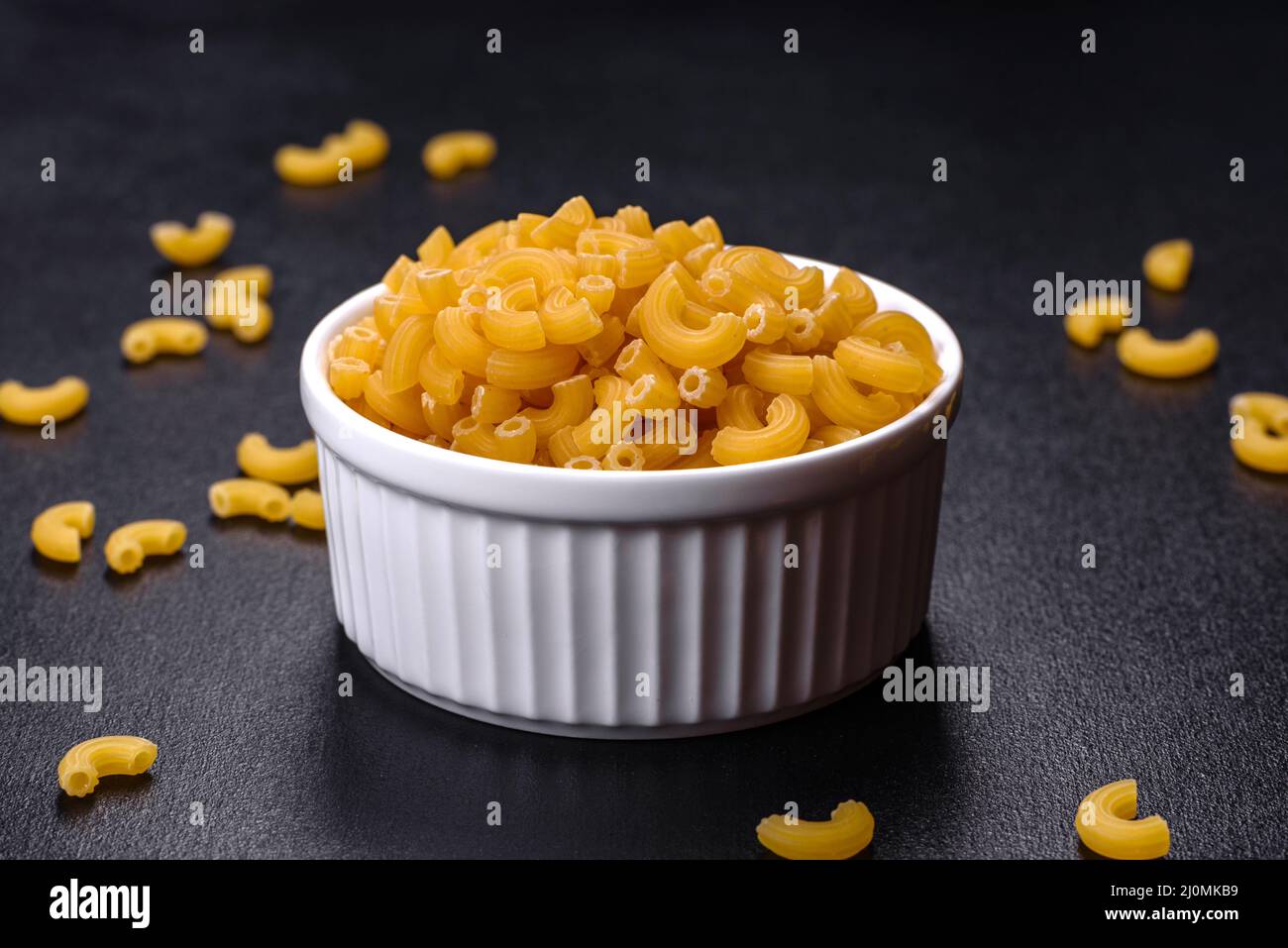 Layout of Italian raw pasta, top view, different types and shapes of ...