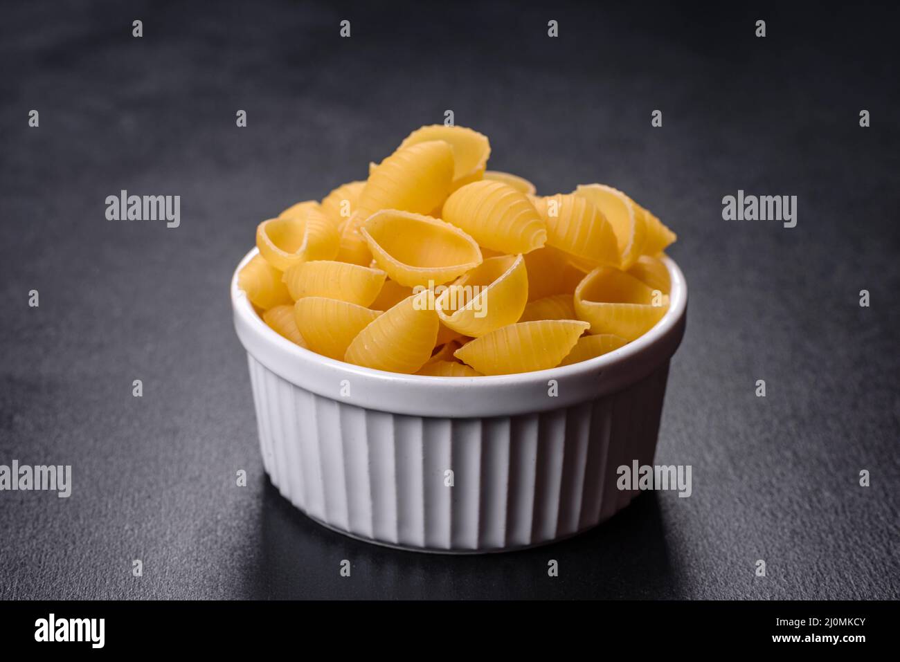 Layout of Italian raw pasta, top view, different types and shapes of ...