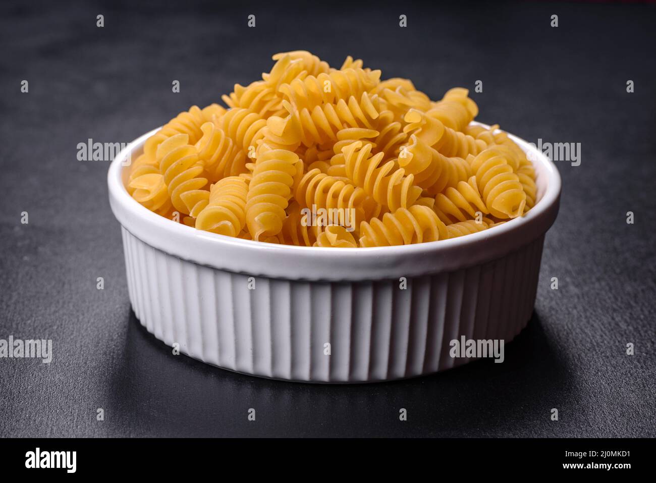 Layout of Italian raw pasta, top view, different types and shapes of ...