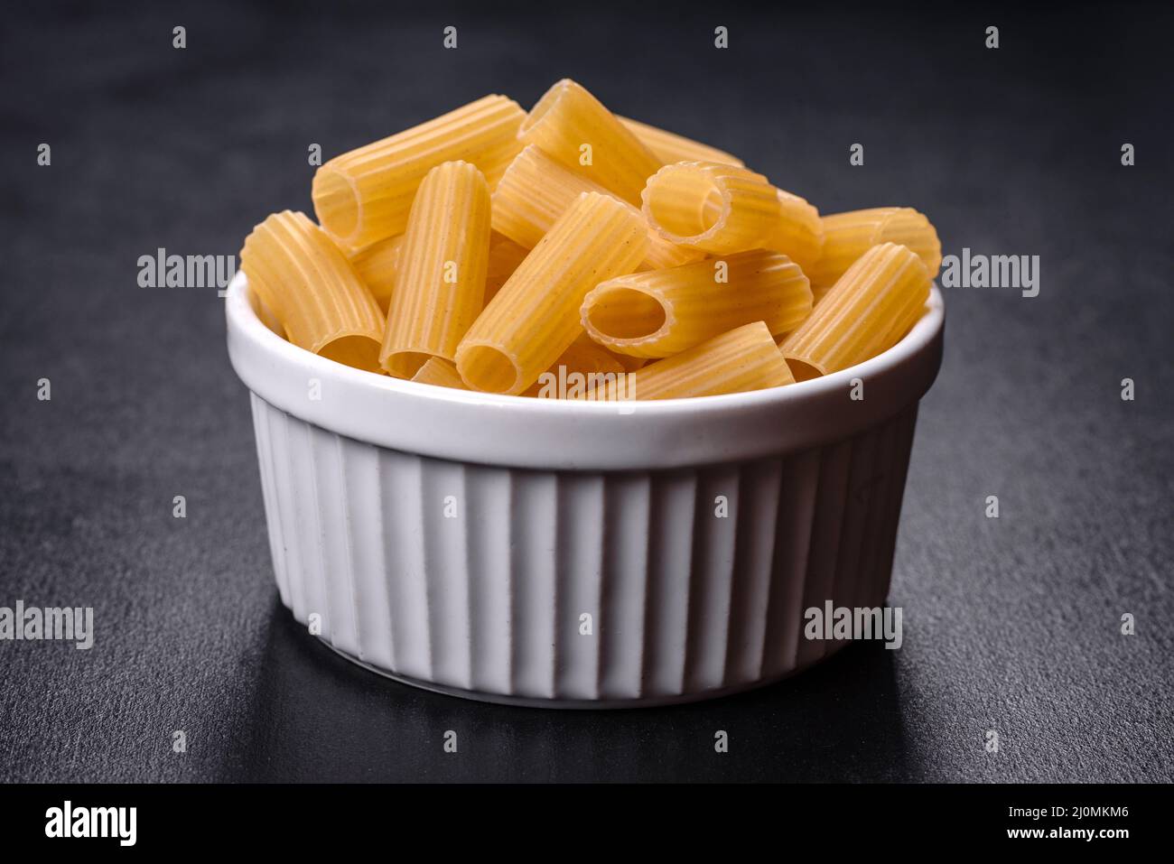 Layout of Italian raw pasta, top view, different types and shapes of ...