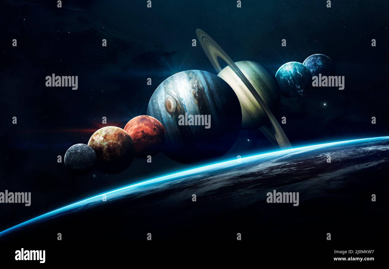 Earth, Mars, and others. Science fiction space wallpaper, incredibly ...