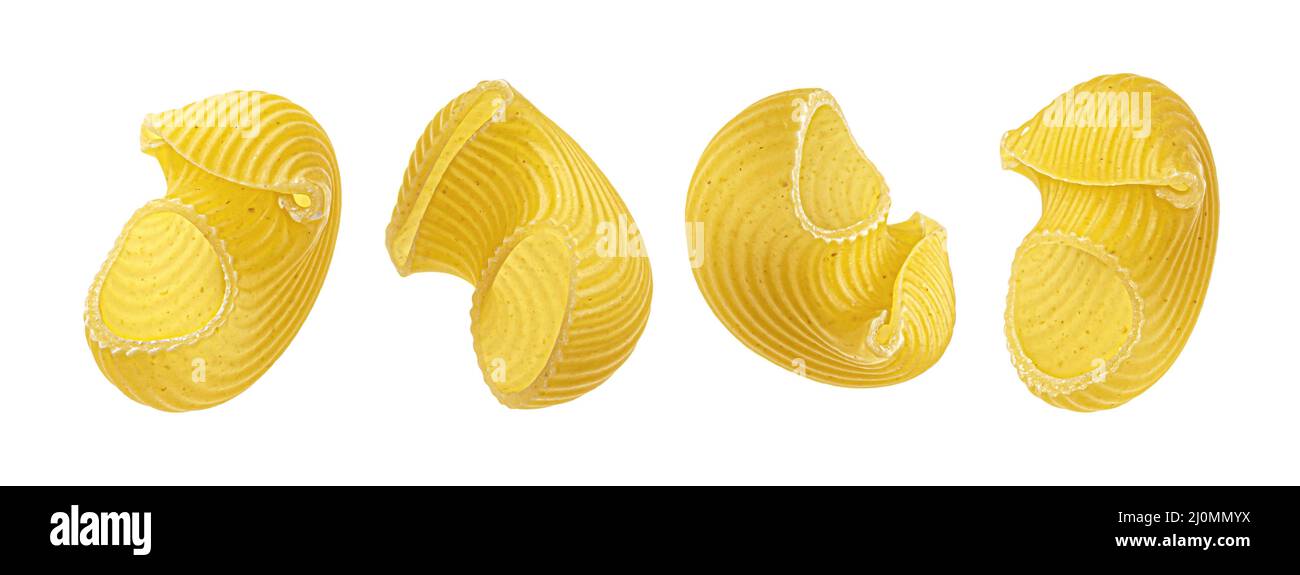 Pipe rigate pasta isolated on white background Stock Photo - Alamy