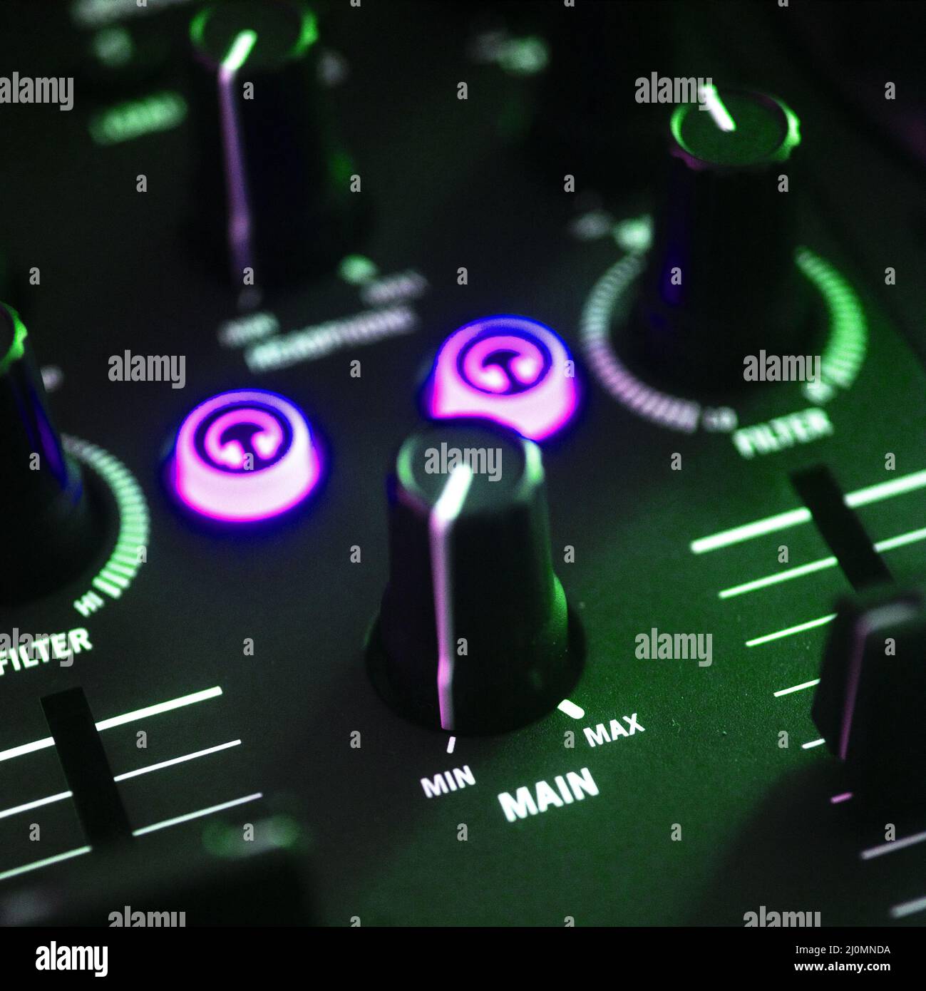 DJ mixing desk turntable Stock Photo - Alamy