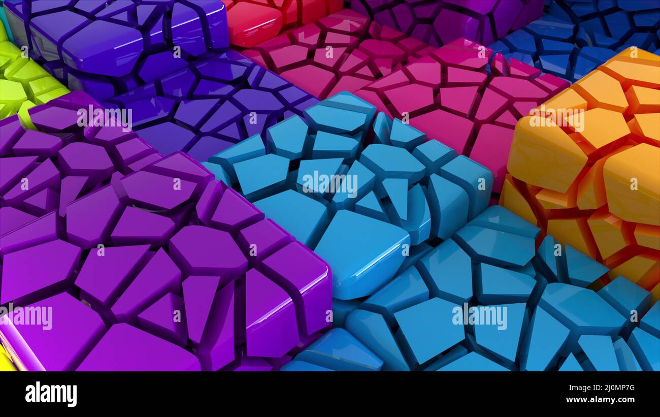 Fractured surface of cubic shapes Stock Photo - Alamy