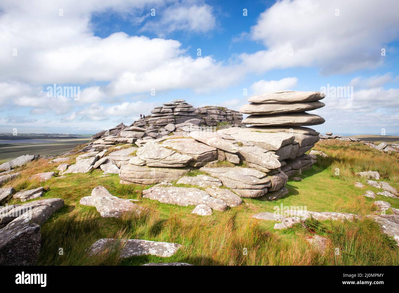 Rough Tor is one of the highest peaks in cornish Bodmin Moor, England ...