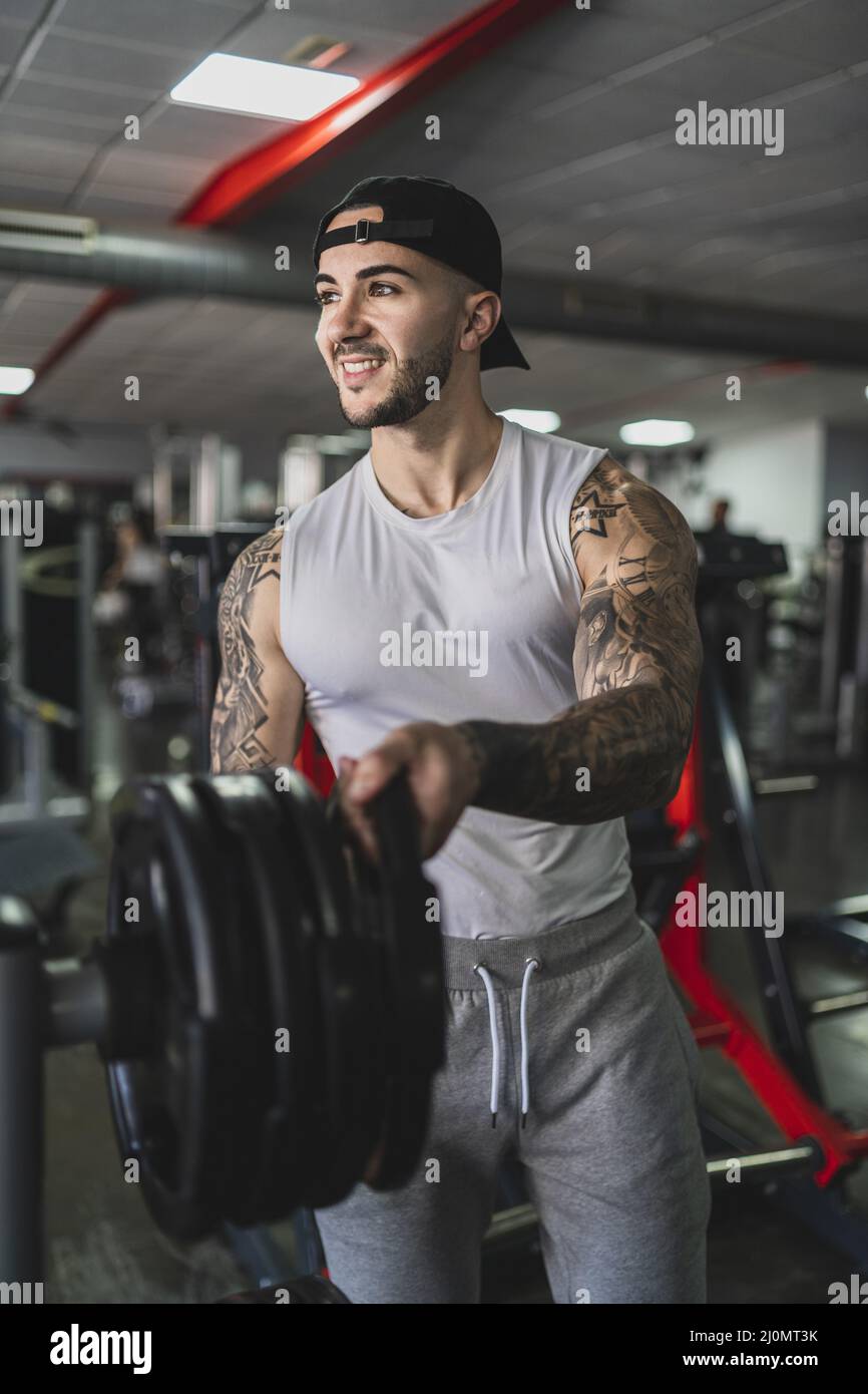 Closeup man tattoos posing hi-res stock photography and images - Alamy