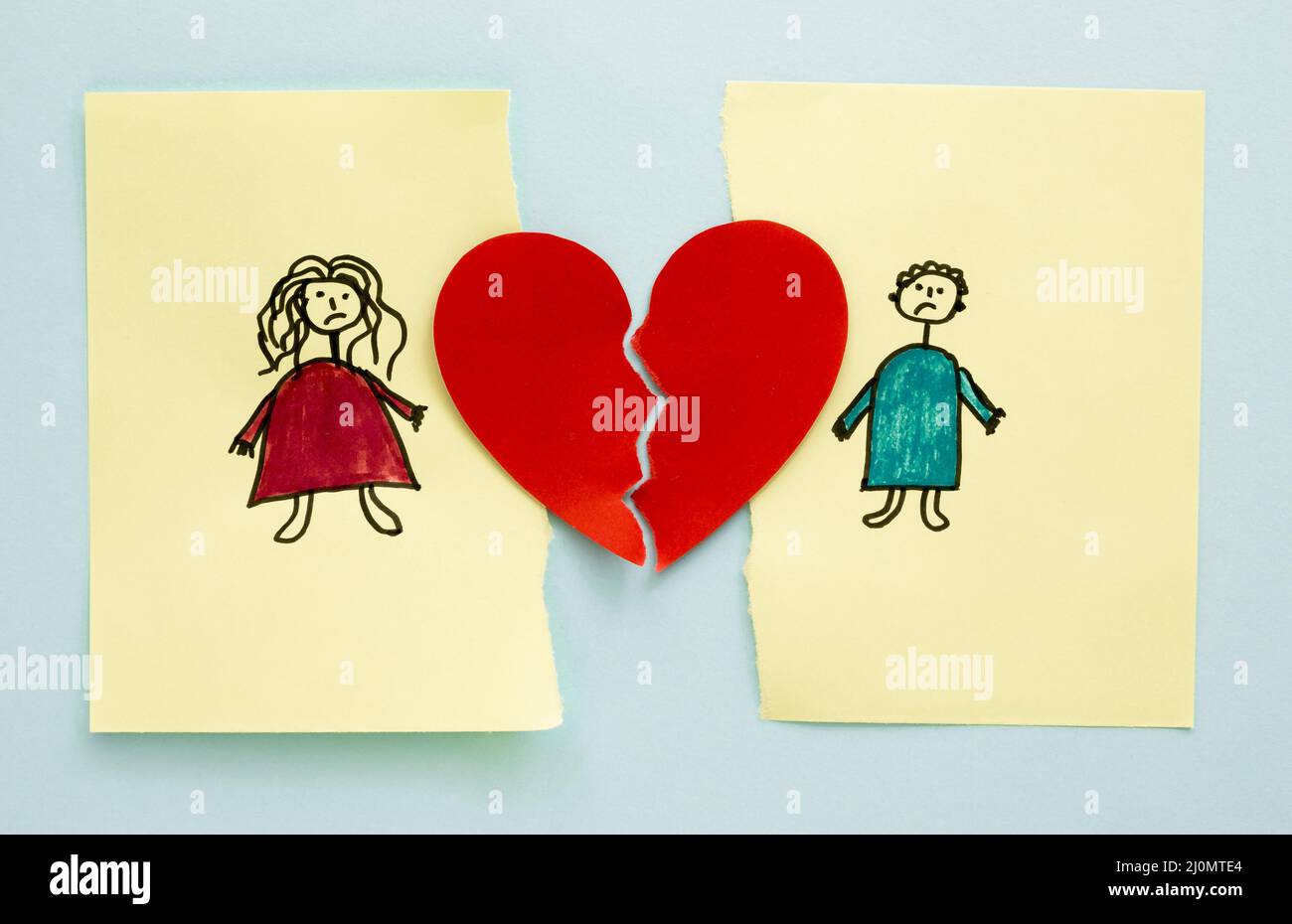 Family draw separated Stock Photo - Alamy