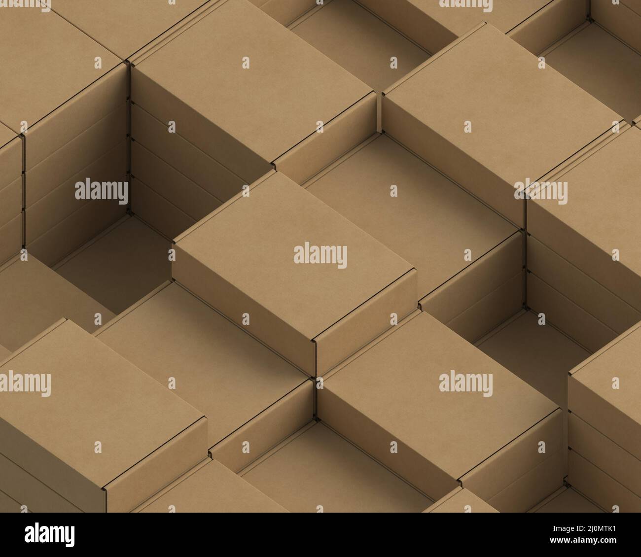 Cardboard packages arrangement Stock Photo - Alamy