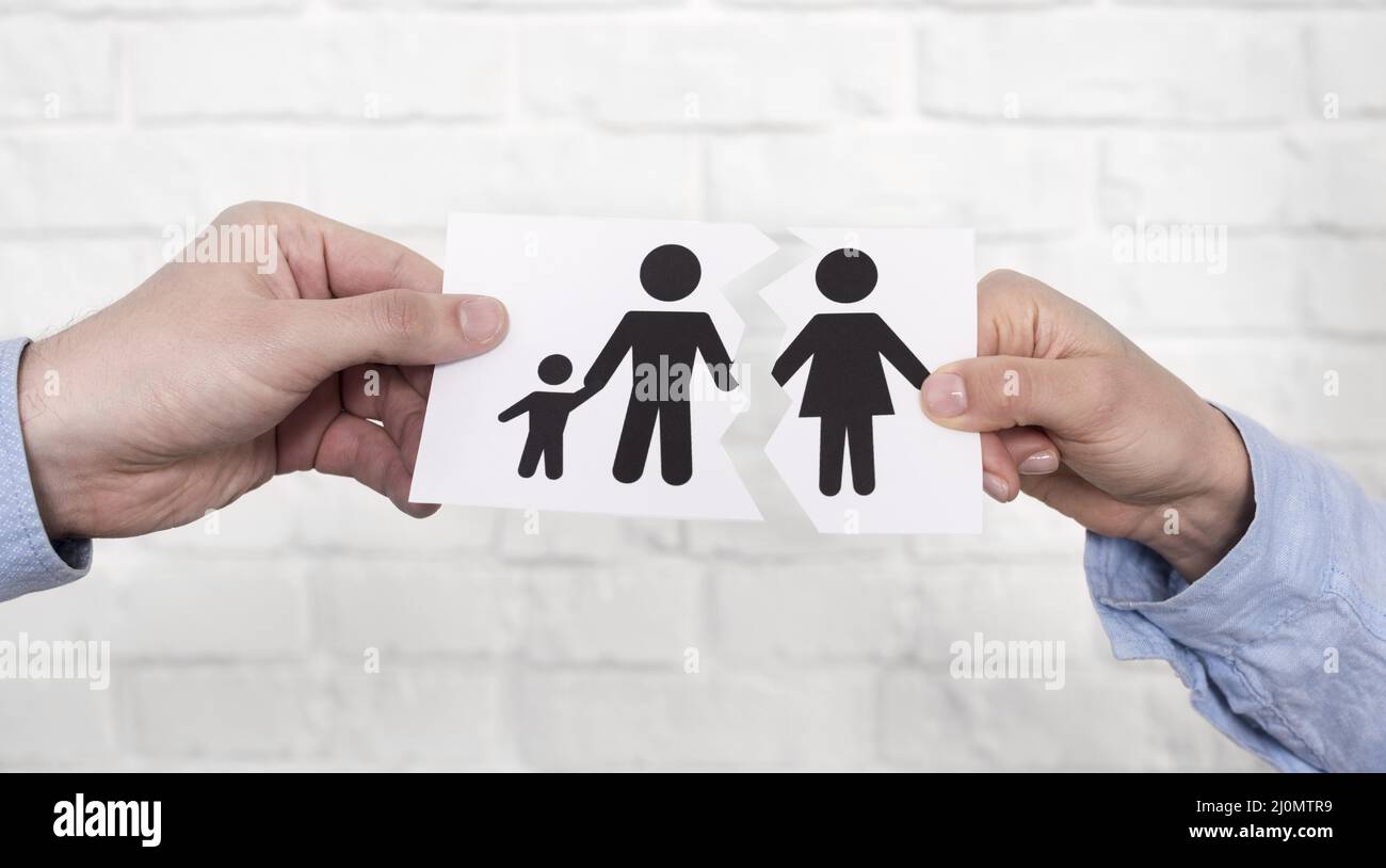 Torn family drawing hi-res stock photography and images - Alamy