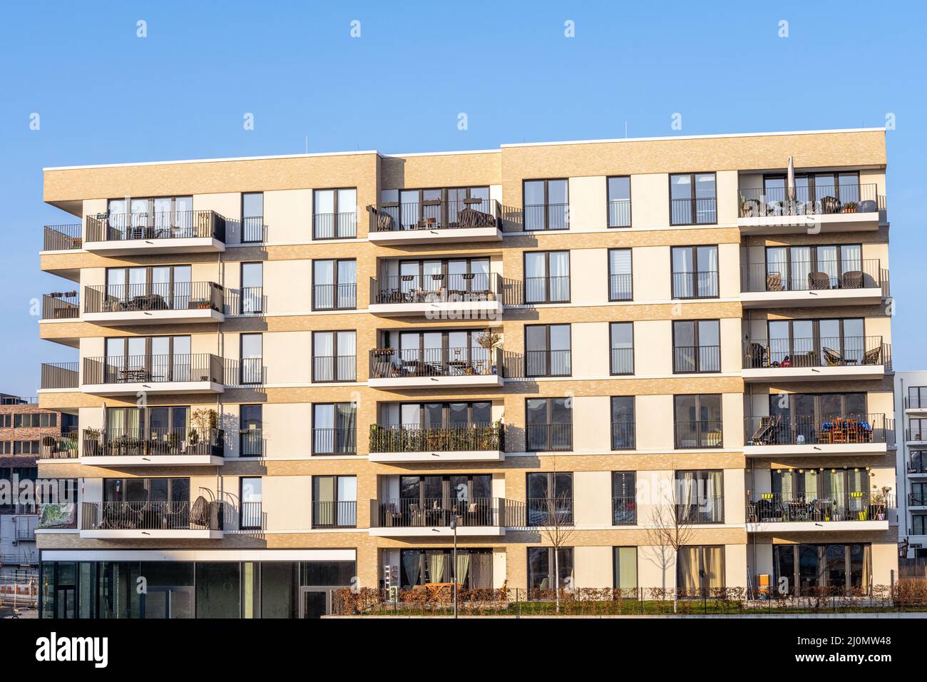 New modern apartment building seen in Berlin, Germany Stock Photo - Alamy