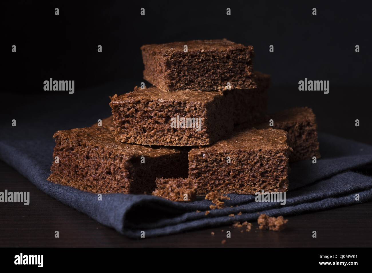 Close up delicious chocolate brownies Stock Photo - Alamy