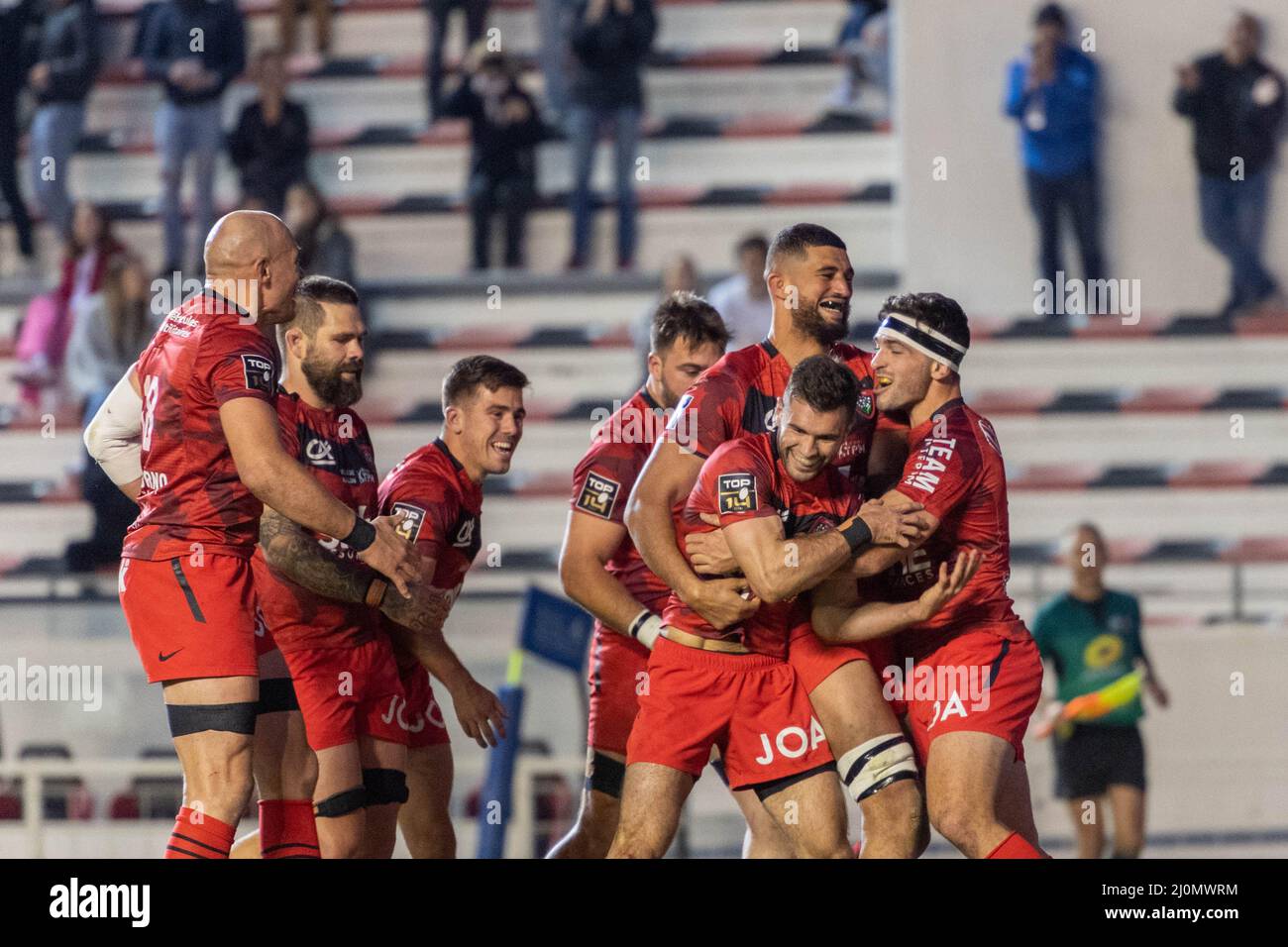 During the Top 14 game between Toulon and La Rochelle in Félix Mayol ...