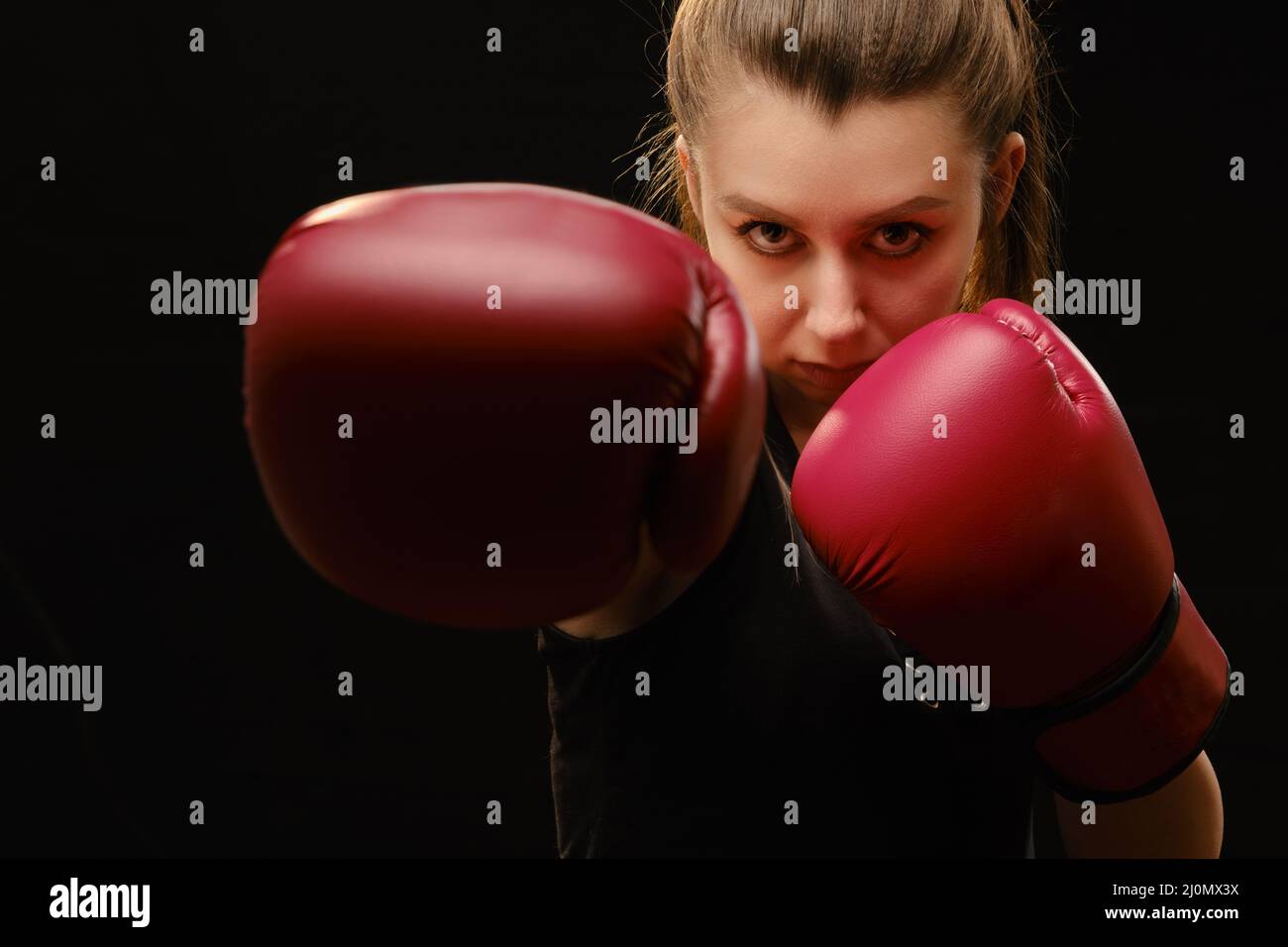 Portrait black female boxer hi-res stock photography and images - Alamy