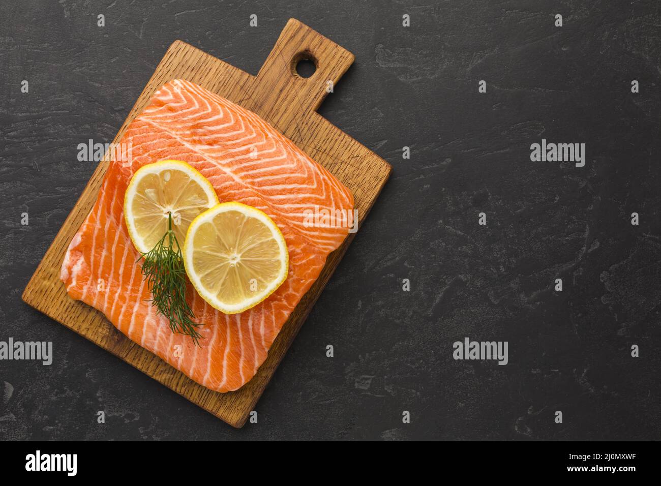 Top view salmon fish hi-res stock photography and images - Alamy