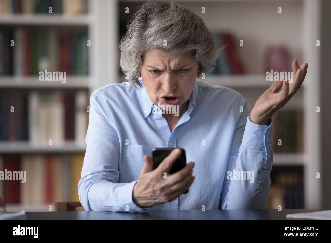 Angry Old Person On Phone