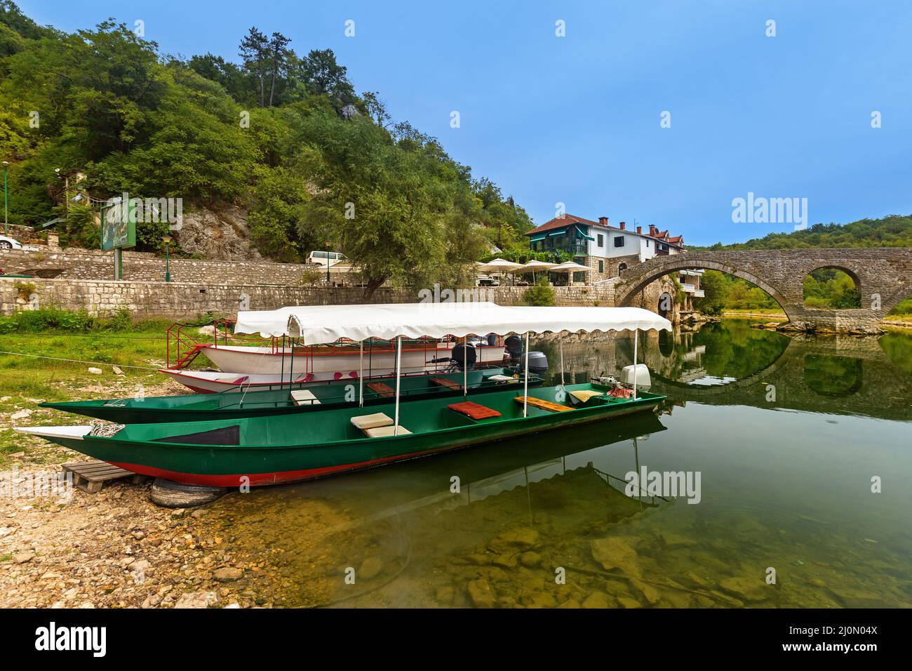 Old Bridge in Rijeka Crnojevica River near Skadar Lake - Montenegro Stock Photo - Alamy