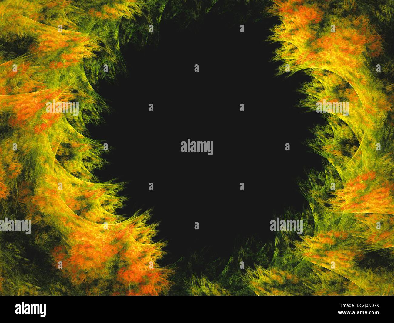 Abstract fractal art background, suggestive of leaf plants. Computer ...