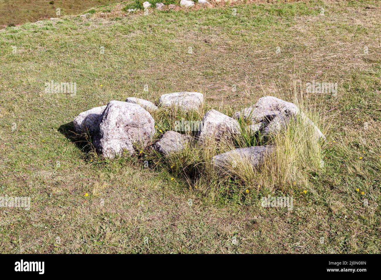 Beautiful view of the Puka Pukara Inca Archaeological Complex with its ...