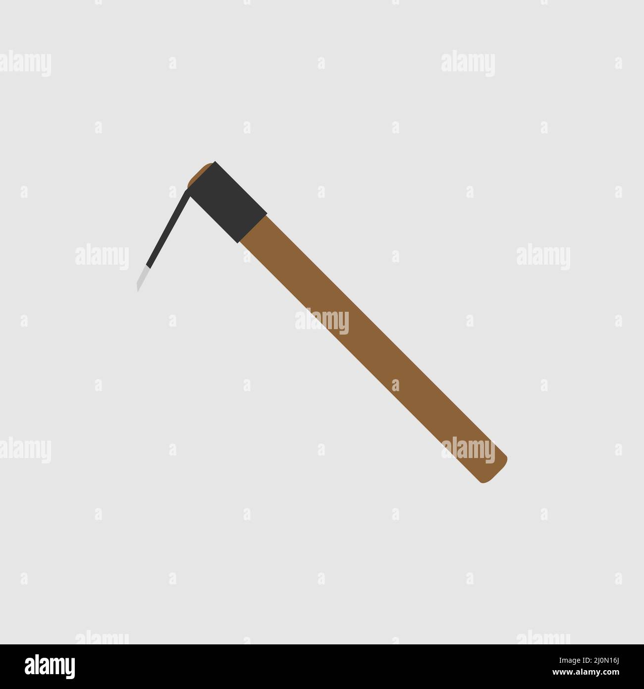 illustration of hoe. vector icon. vintage style Stock Vector Image ...