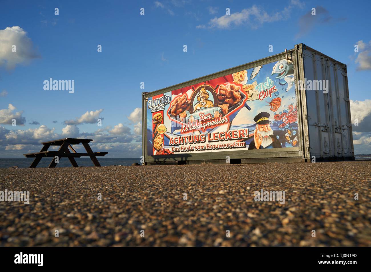 Zeeland, Holland - September 27, 2021: Fast food snack bar on the south ...