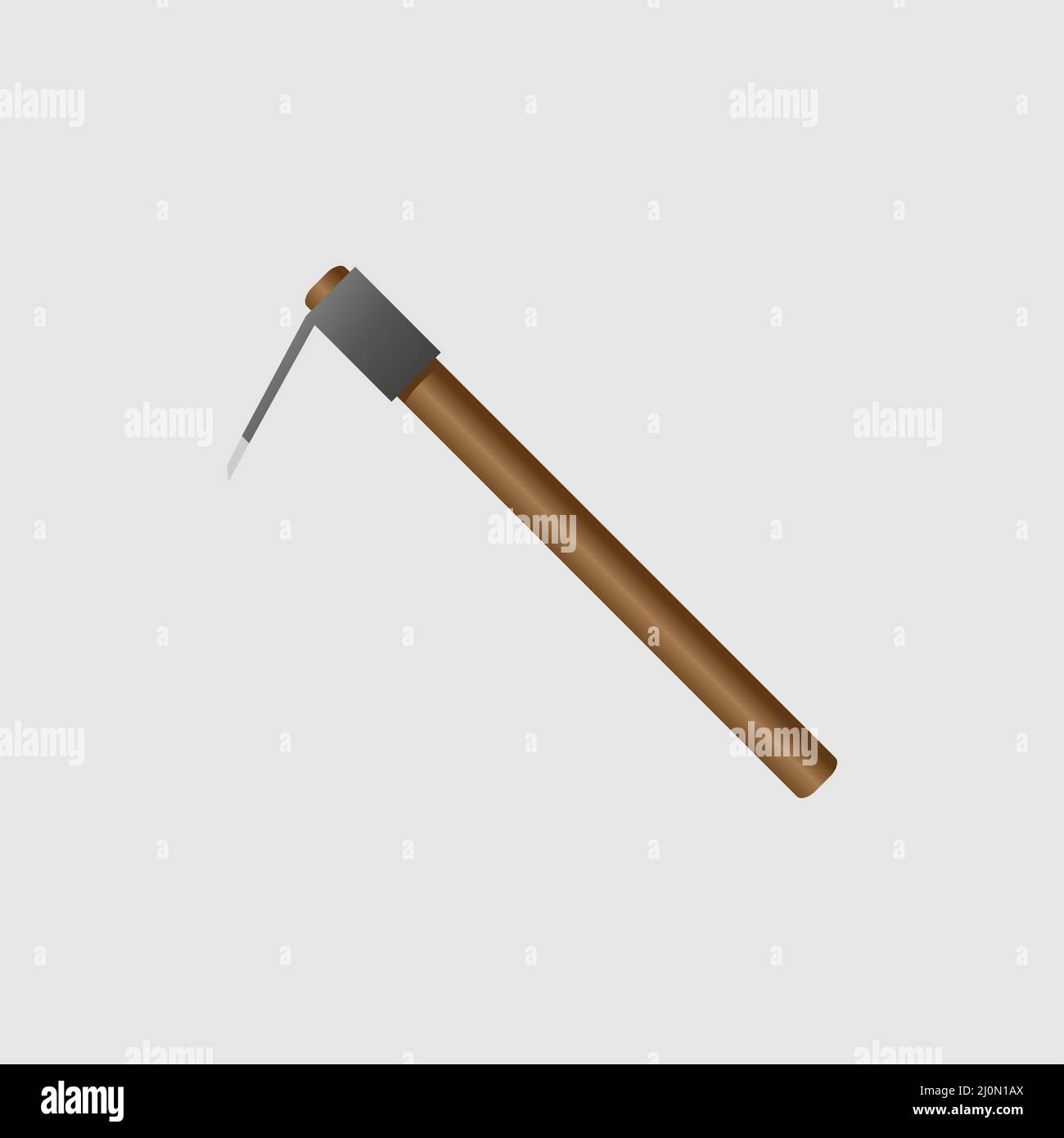 illustration of hoe. vector icon. vintage style Stock Vector Image ...