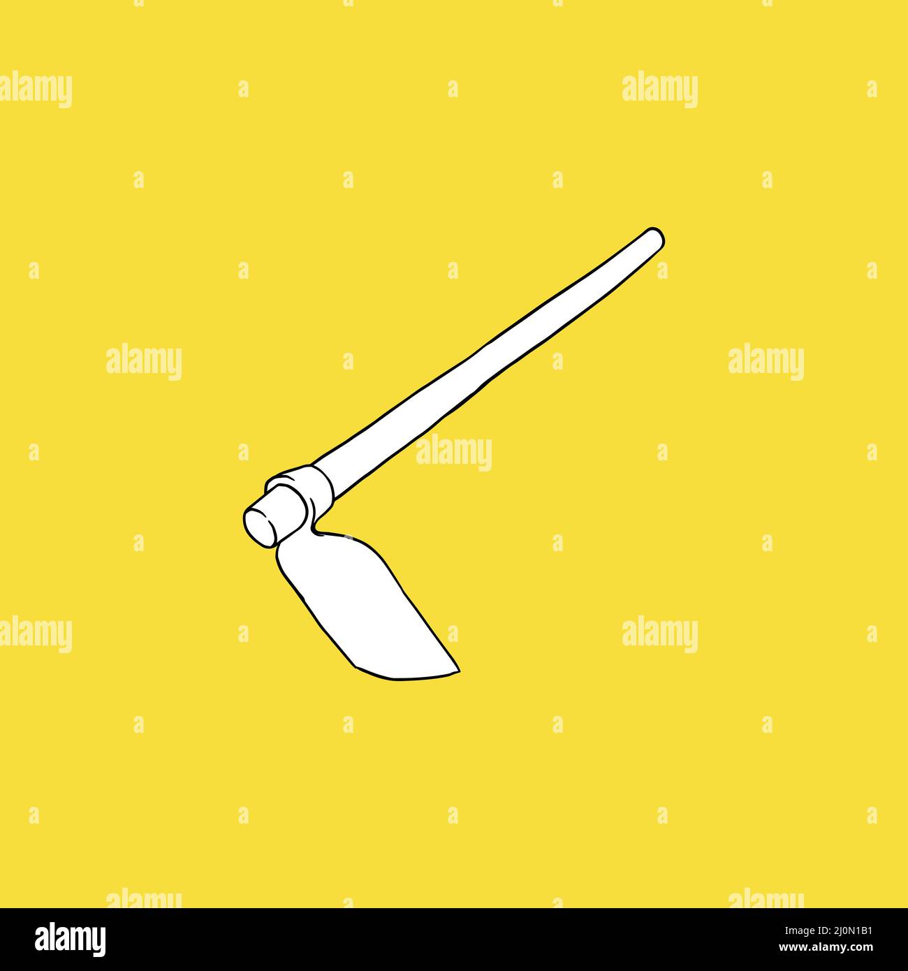 illustration of hoe. Hand drawn. vintage style Stock Vector Image & Art ...