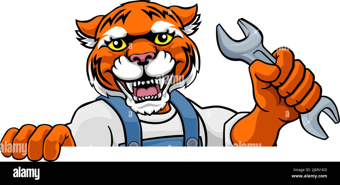 Man and tiger clipart Cut Out Stock Images & Pictures - Alamy