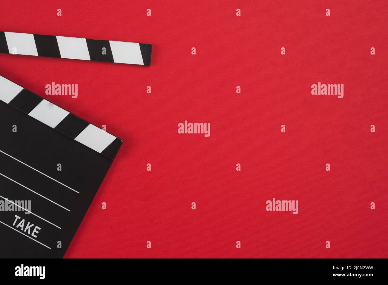 Flat lay composition cinema objects Stock Photo - Alamy