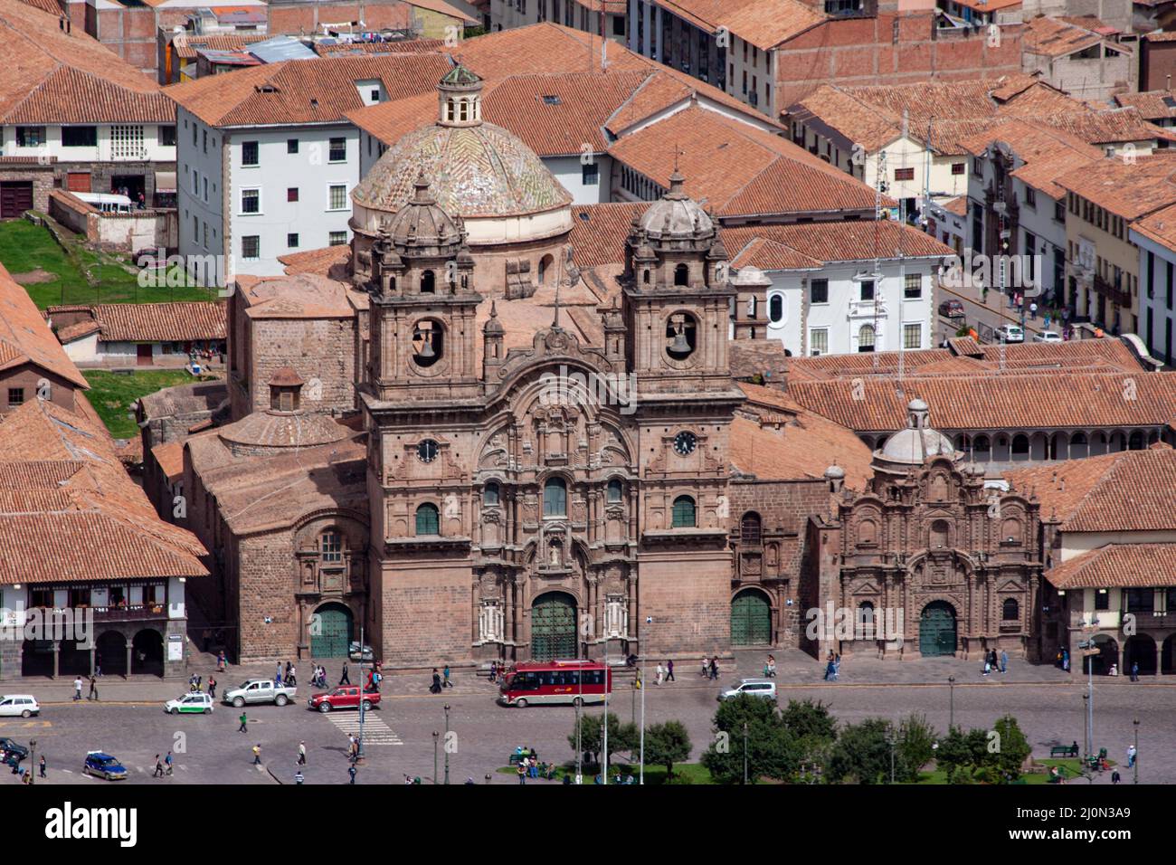 Beautiful Cityscape of Cusco with its historical buildings and churches ...