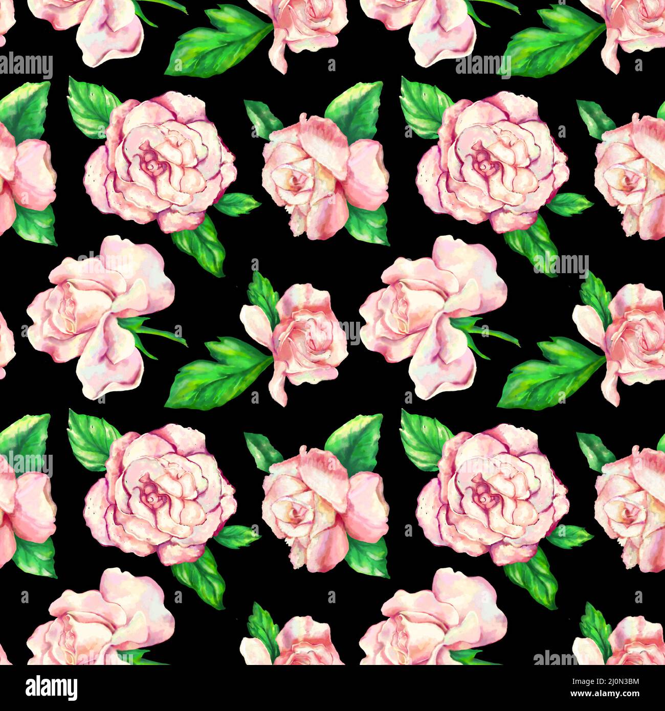 Pattern of pink rose flowers Stock Photo - Alamy