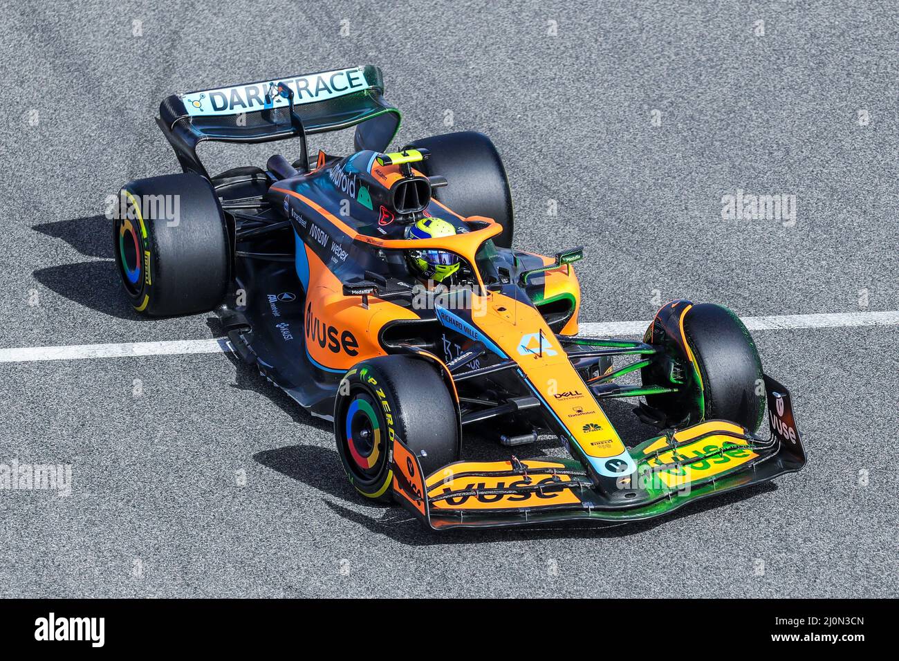 Bahrain International Circuit, Sakhir, Bahrain on 19 March 2022 Lando ...