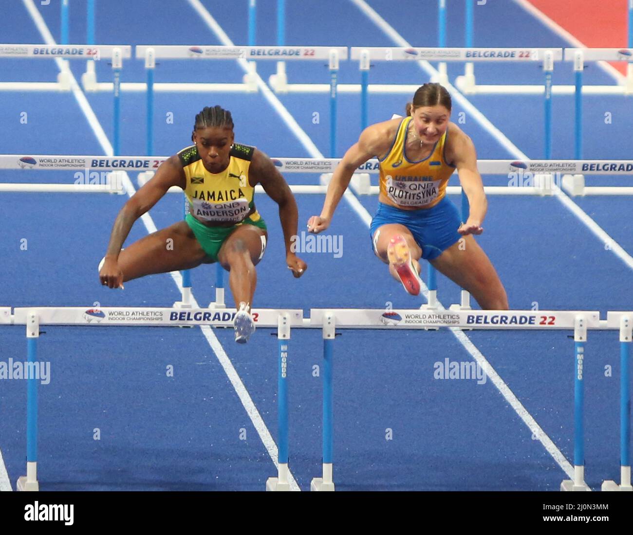 Britany ANDERSON of Jamaique and Anna PLOTITSYNA of Ukraine Heats 60 M ... Britany ANDERSON of Jamaique and Anna PLOTITSYNA of Ukraine Heats 60 M ...