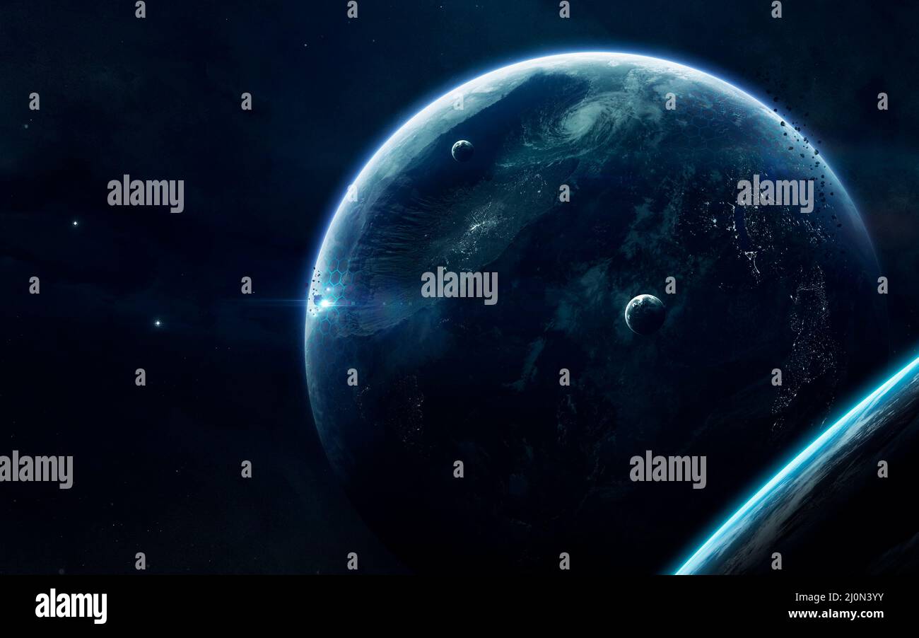 Science fiction space wallpaper, incredibly beautiful planets, galaxies ...