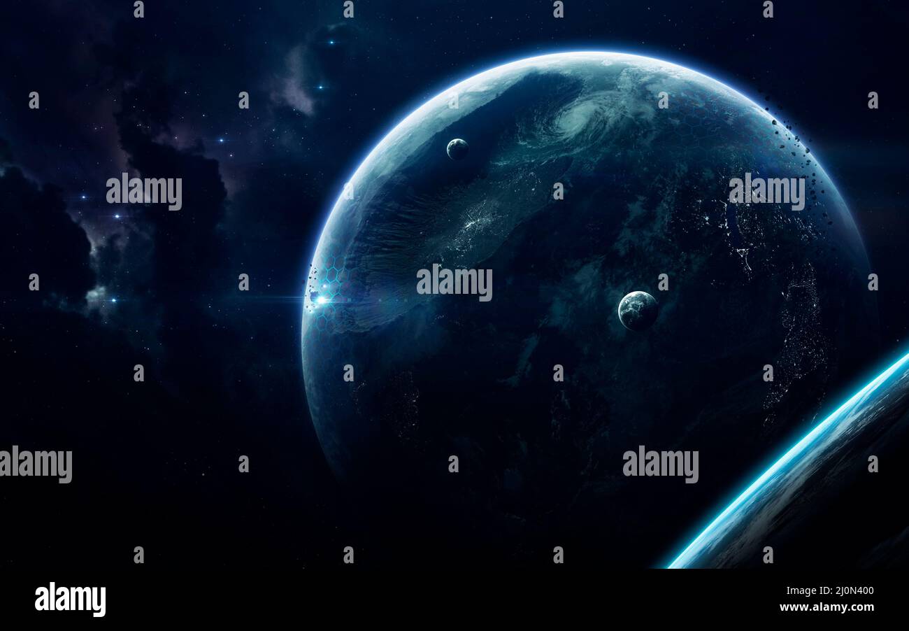 Science fiction space wallpaper, incredibly beautiful planets, galaxies ...