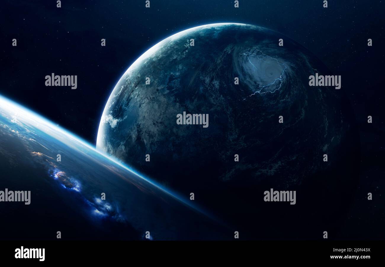 Science fiction space wallpaper, incredibly beautiful planets, galaxies ...