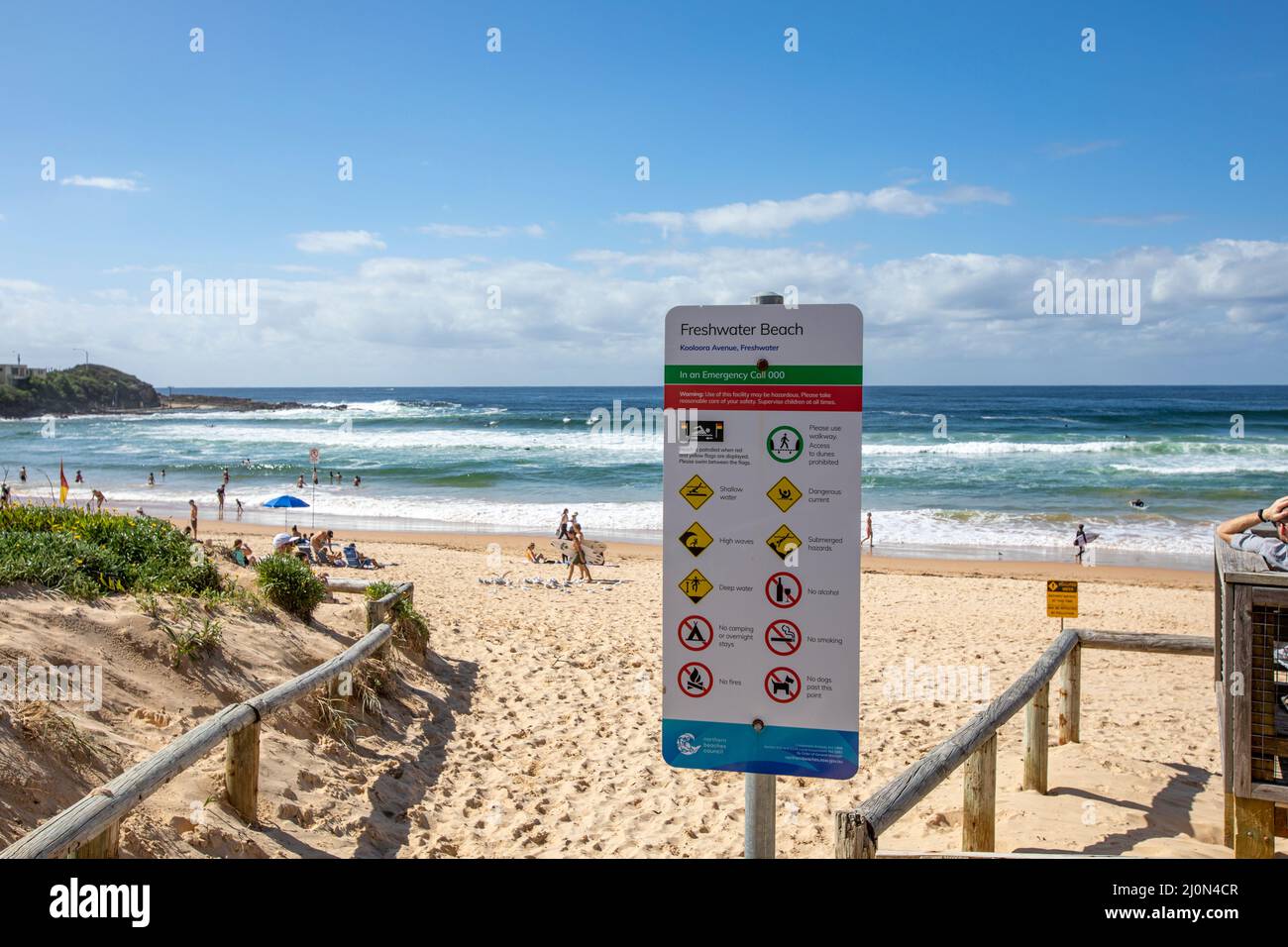 Freshwater Beach on Sydney northern beaches on a sunny autumn day,NSW ...