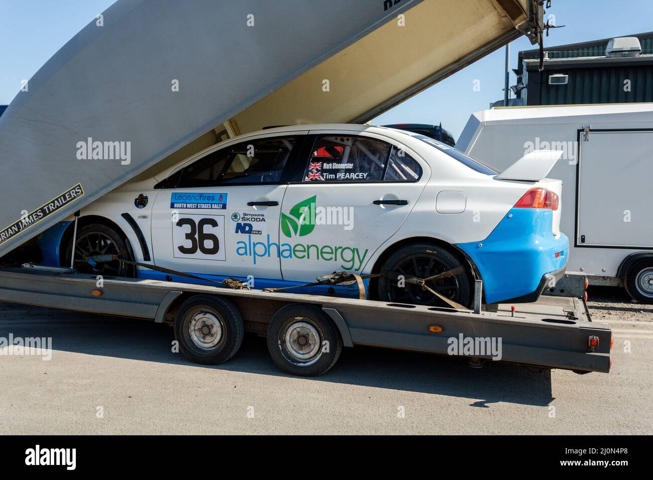 Mitshubish Lancer Evo 6. North West Stages Rally 2022 Stock Photo - Alamy