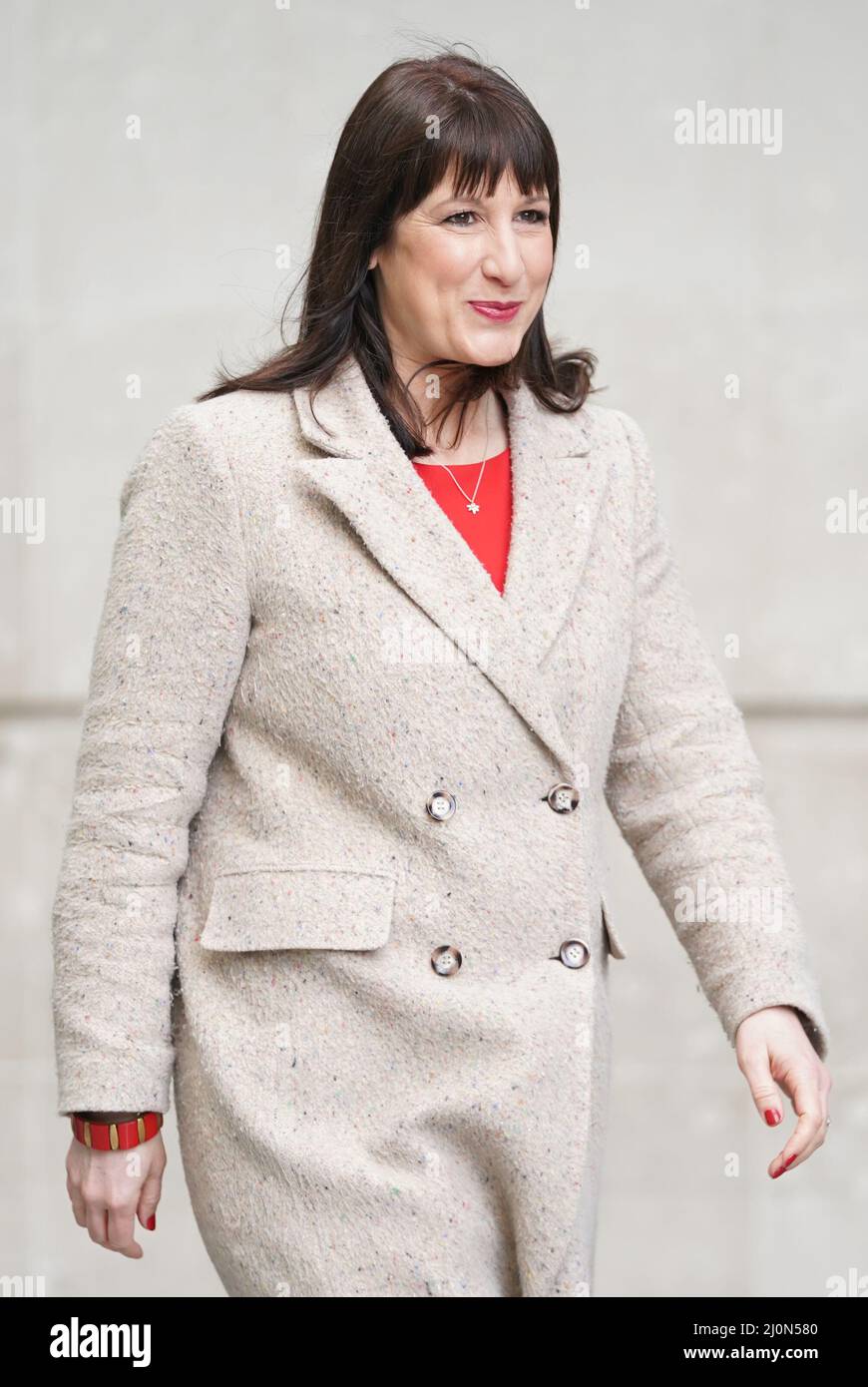 Shadow chancellor Rachel Reeves arrives at BBC Broadcasting House in ...