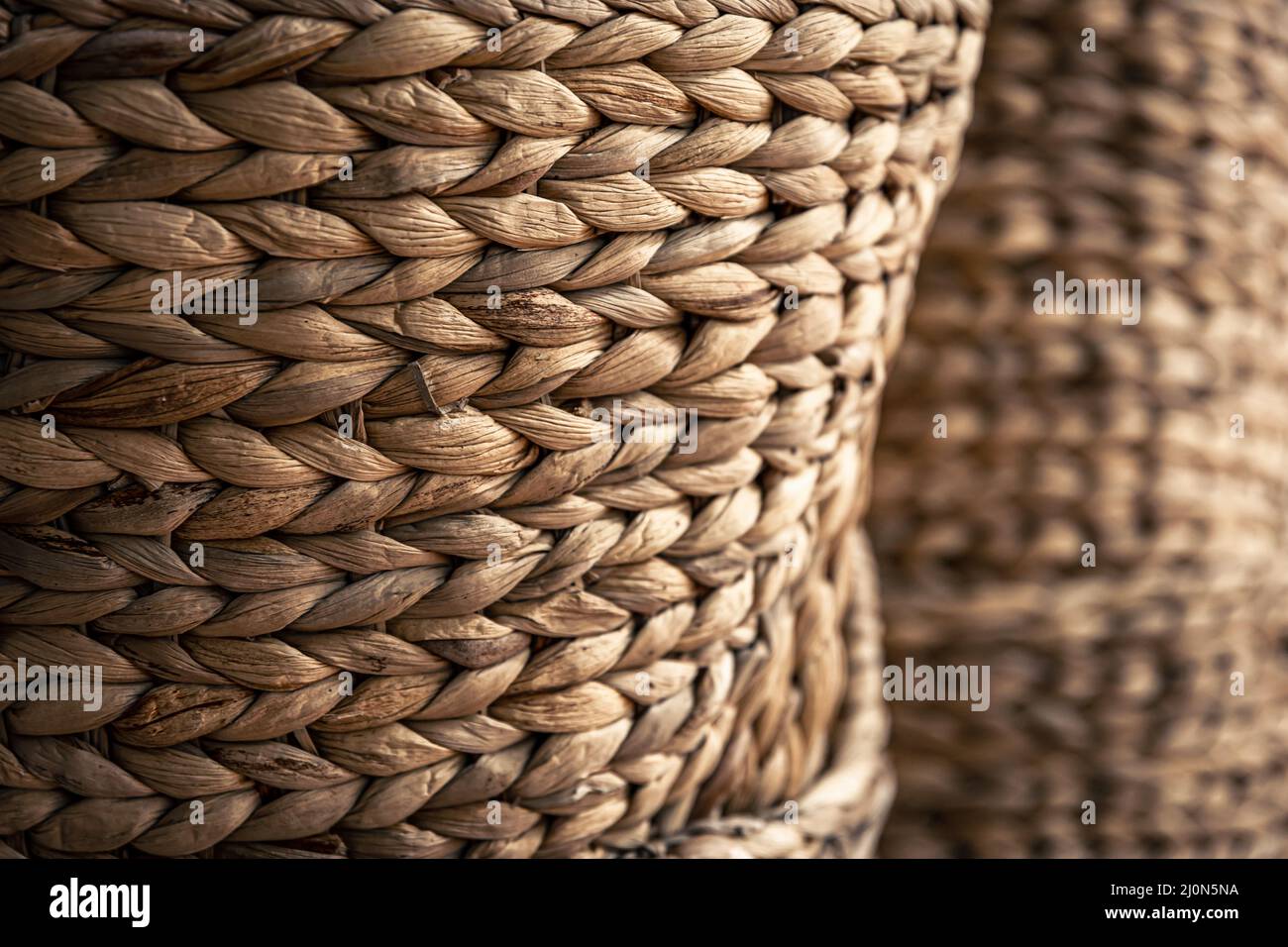 Wicker basket, close up background photo texture Stock Photo - Alamy