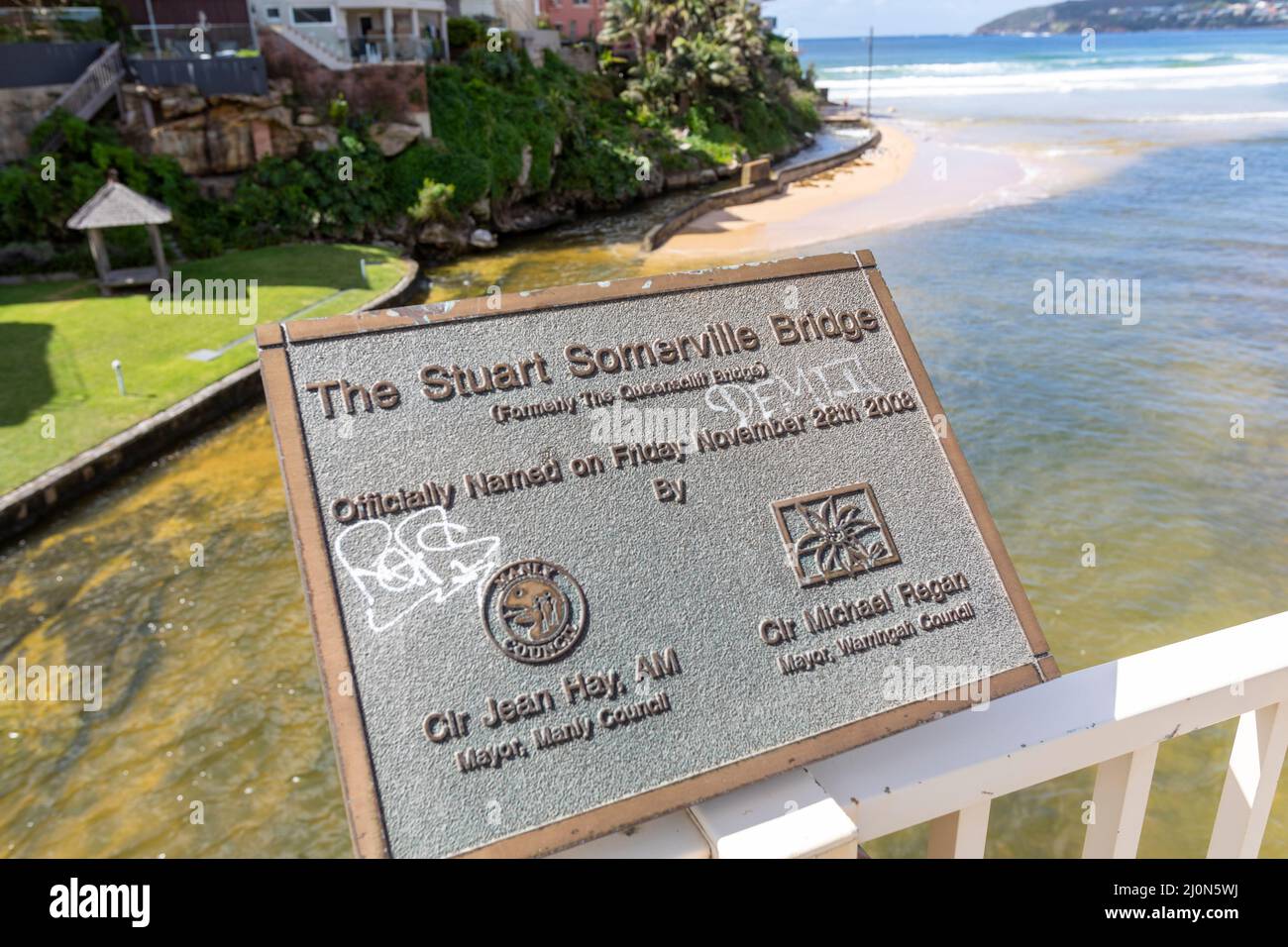 The Stuart Somarville bridge is a road and pedestrian bridge connecting ...