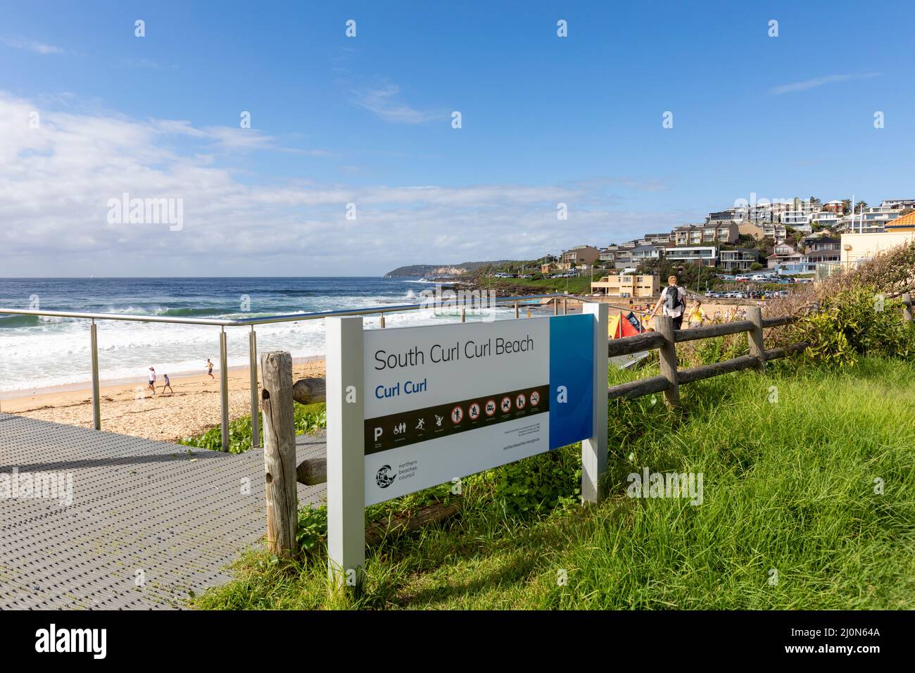 Curl Curl And The Beach At South Curl Curl On Sydney Northern Beaches