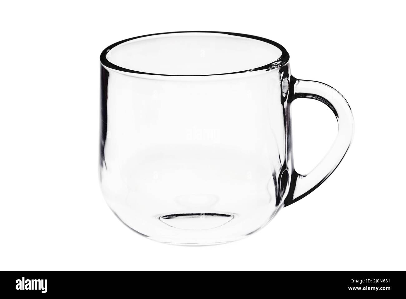 Glass transparent tea cup isolated on white Stock Photo - Alamy