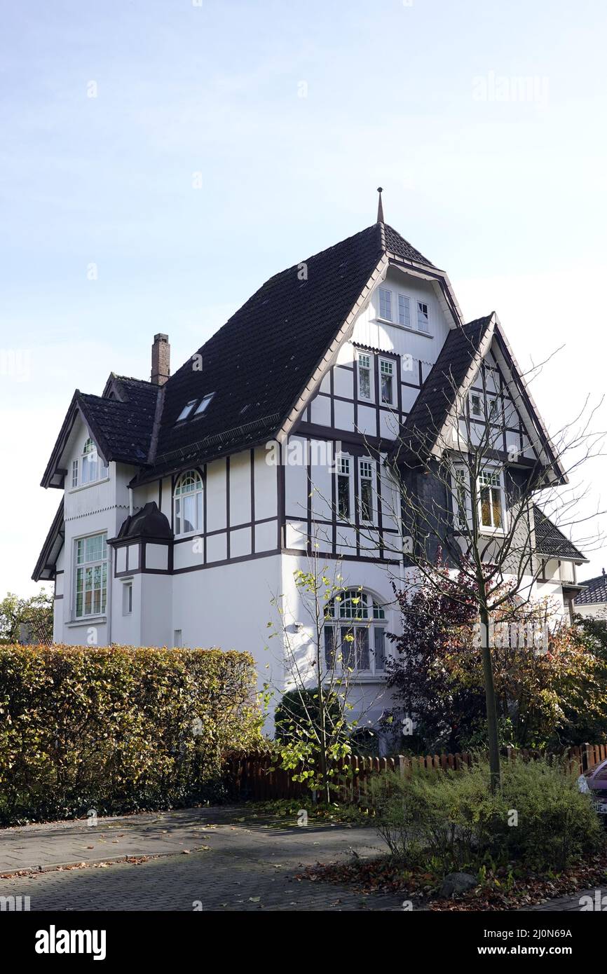 Representative villa in half-timbered style Stock Photo - Alamy